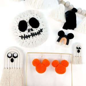 Macrame Cute Ghost Face Halloween Decor - Etsy