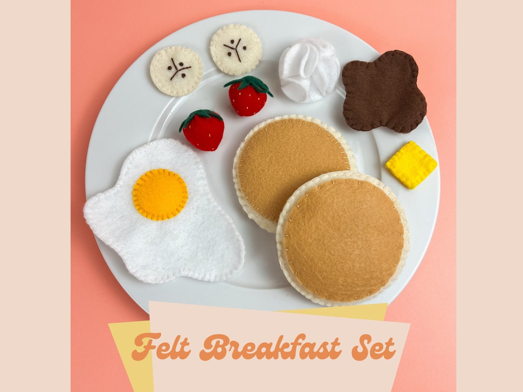 Felt Breakfast Set, Pretend Play Kitchen, Felt Food - Etsy
