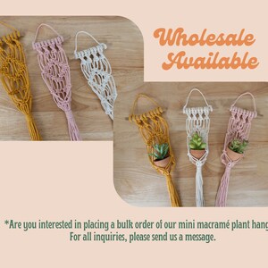 Mini Macrame Plant Hanger, Boho Plant Holder, Plant Lover Gift, Mother ...