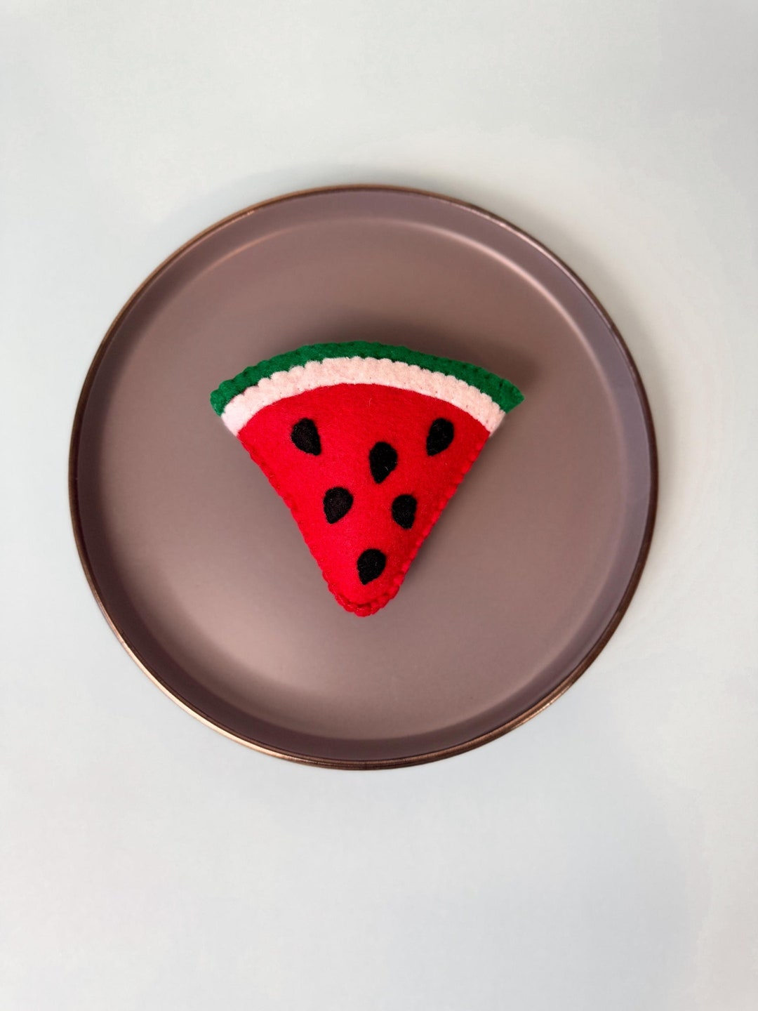 Felt Watermelon Slice, Felt Food, Gifts for Kids, Pretend Play Kitchen ...