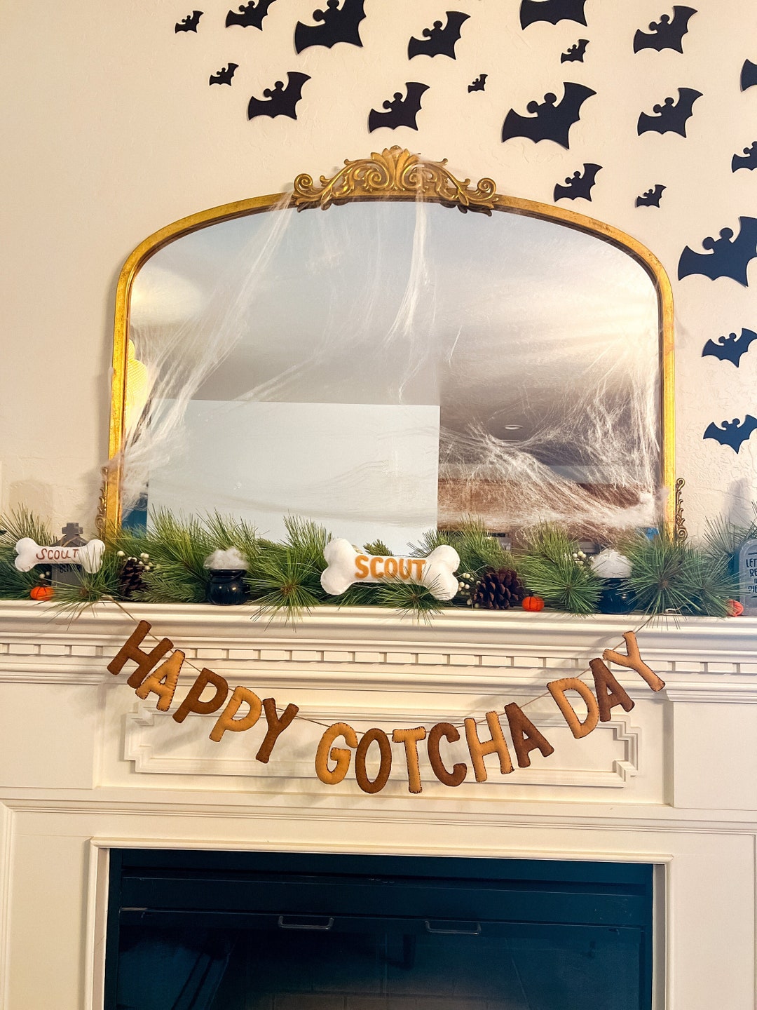 Happy Gotcha Day Banner, Dog Banner, Felt Garland, Gotcha Day ...