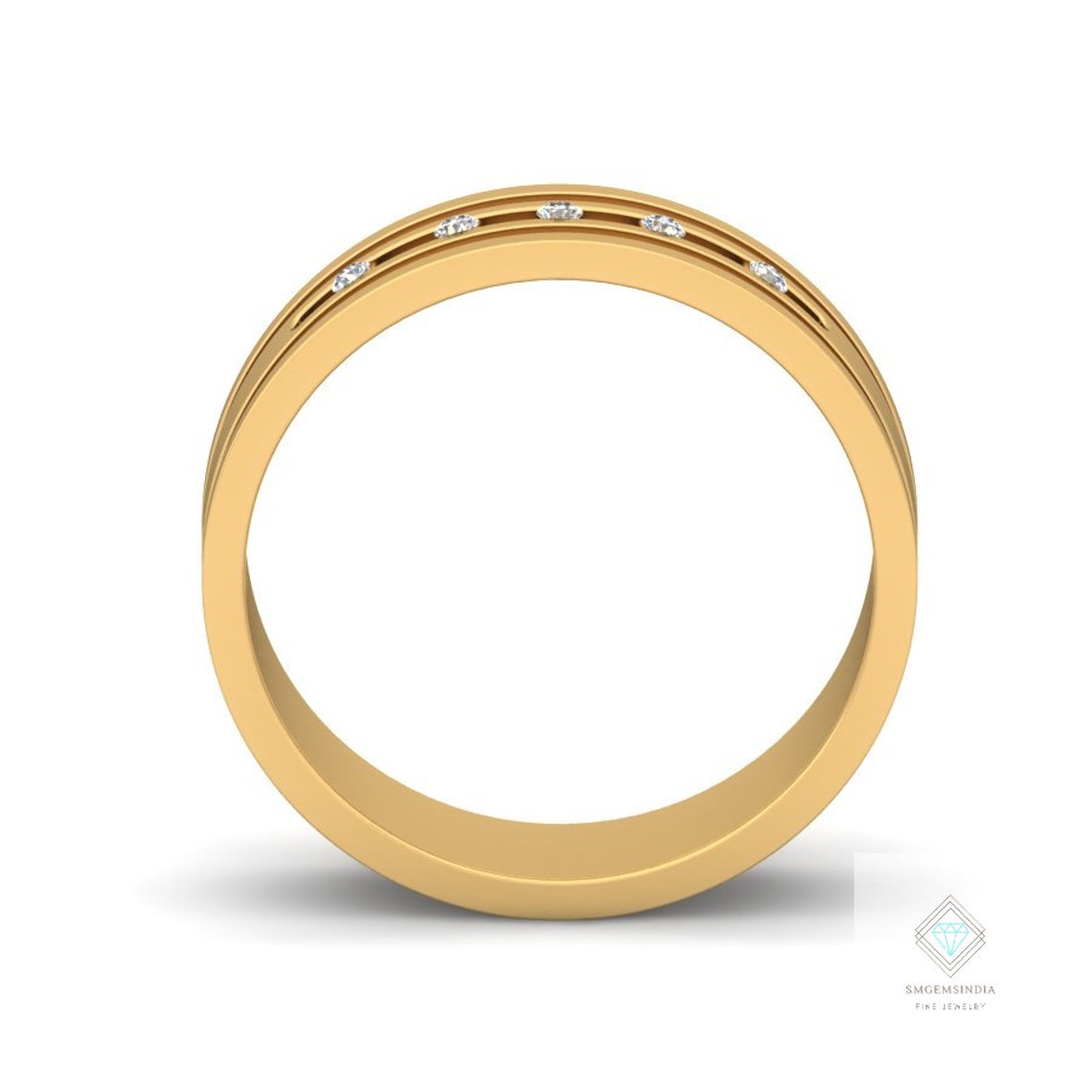 Men's Wedding Band in Gold / Anniversary Gift Band / - Etsy