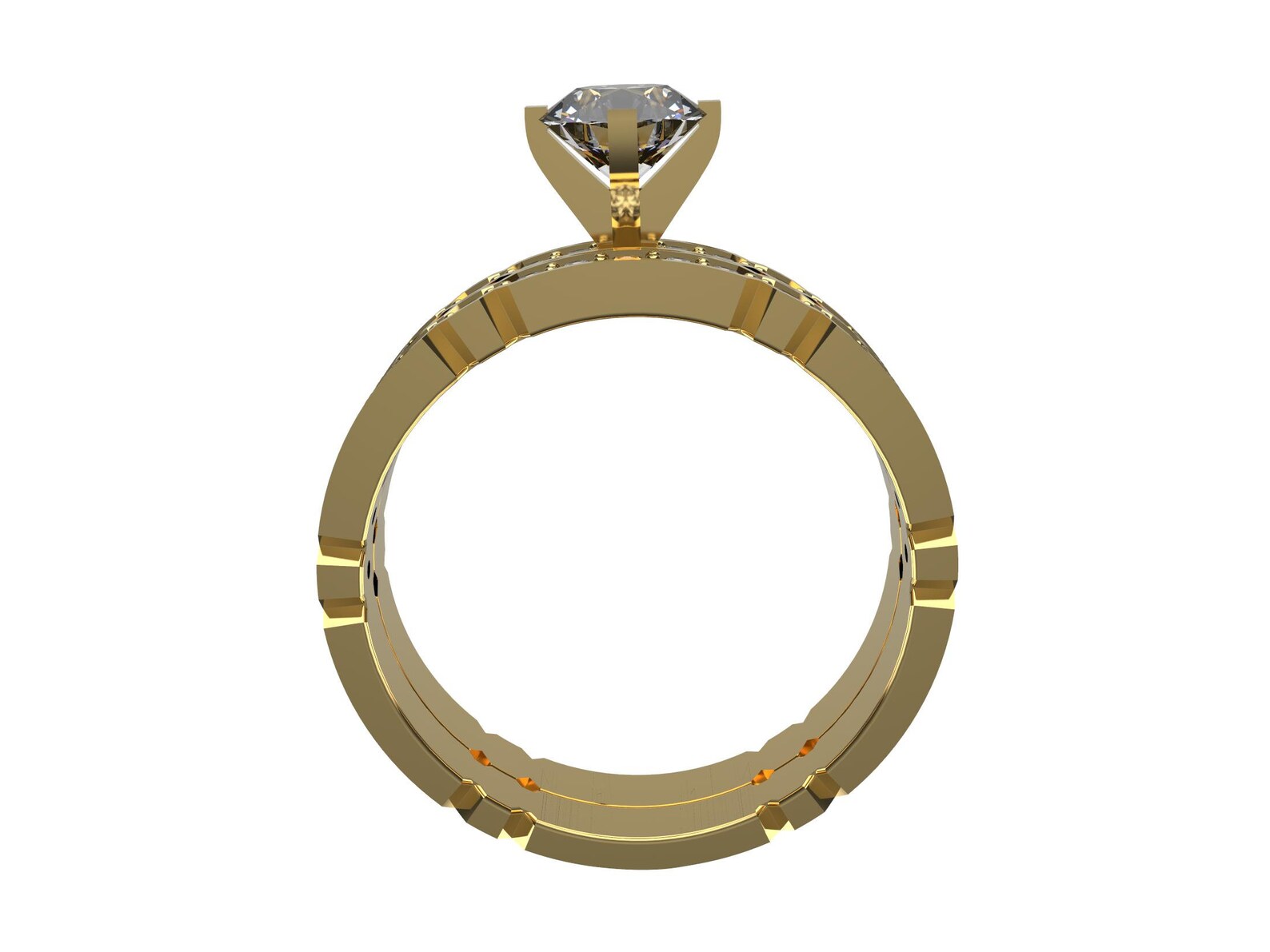 Wedding Diamond Band and Attached Engagement Ring for Women - Etsy