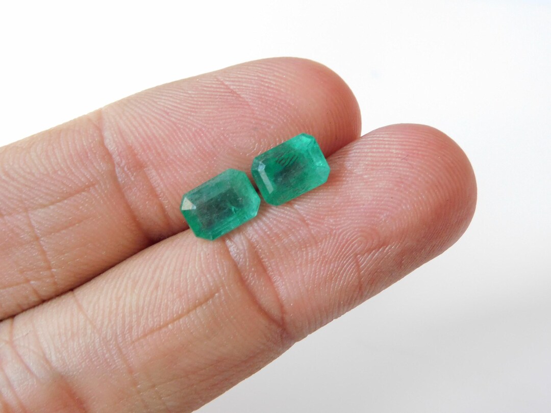 Best Emerald Cut Shape Natural Zambian Emerald Loose Stone - 3.30 ...
