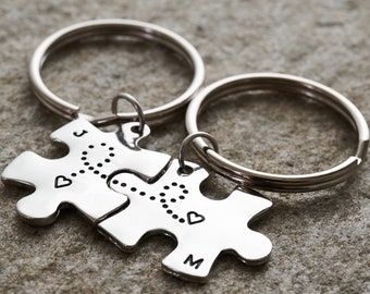 Puzzle keychain | Etsy