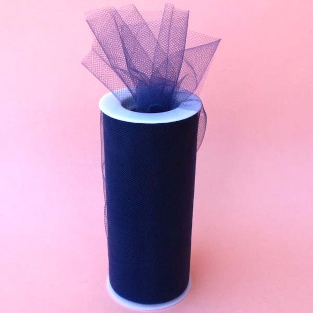 6" Navy - Tulle Fabric-25yds/spool - Etsy