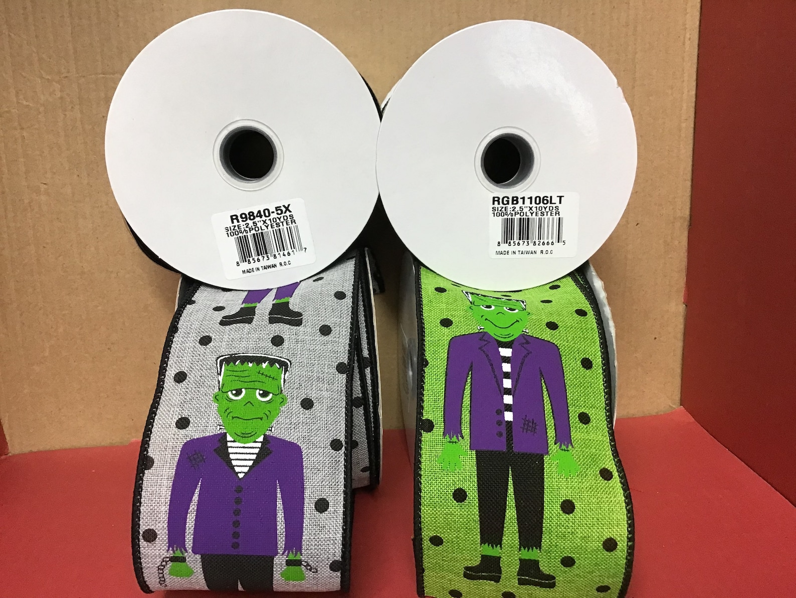 2.5”x10yd Monster Ribbon, Monster Print Ribbon, 2.5" Ribbon, Halloween ...