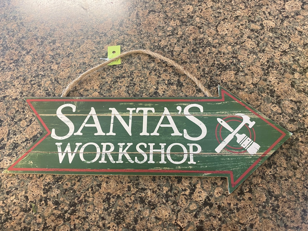 Santas Workshop Sign, Christmas Sign, Santa Sign, Mdf/paper Sign, Craft ...