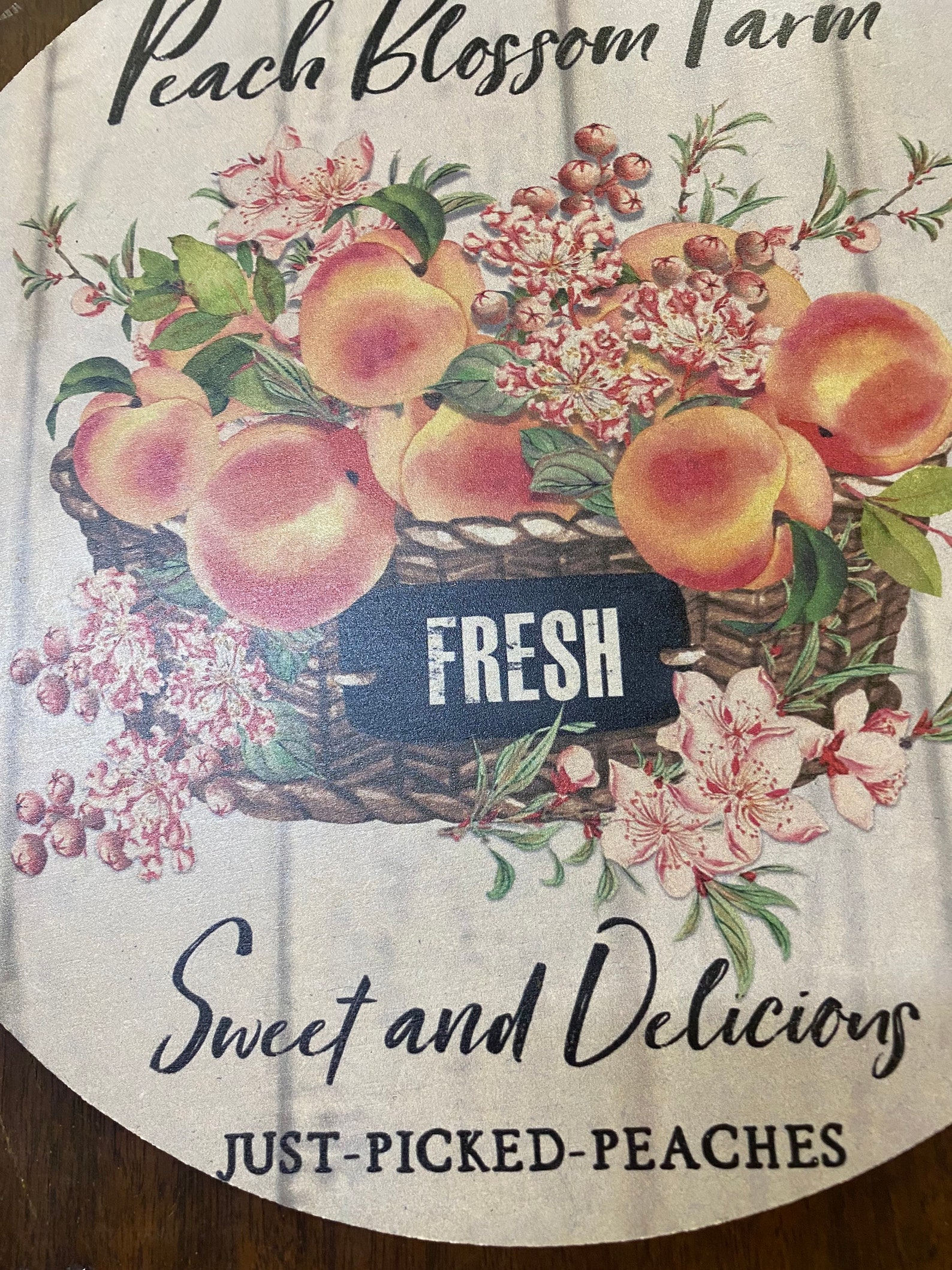 Peach Blossom Farm Sign Farm Sign Peaches Sign Peach | Etsy
