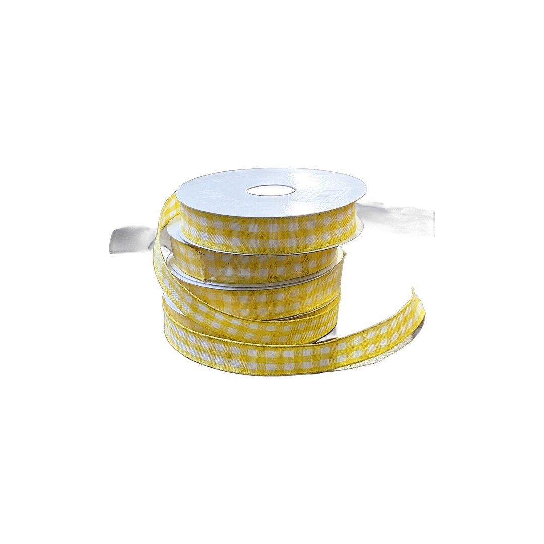 5/8” X 10yd Wired Classica Chex Ribbon - Yellow/white RJ17203-22 - Etsy