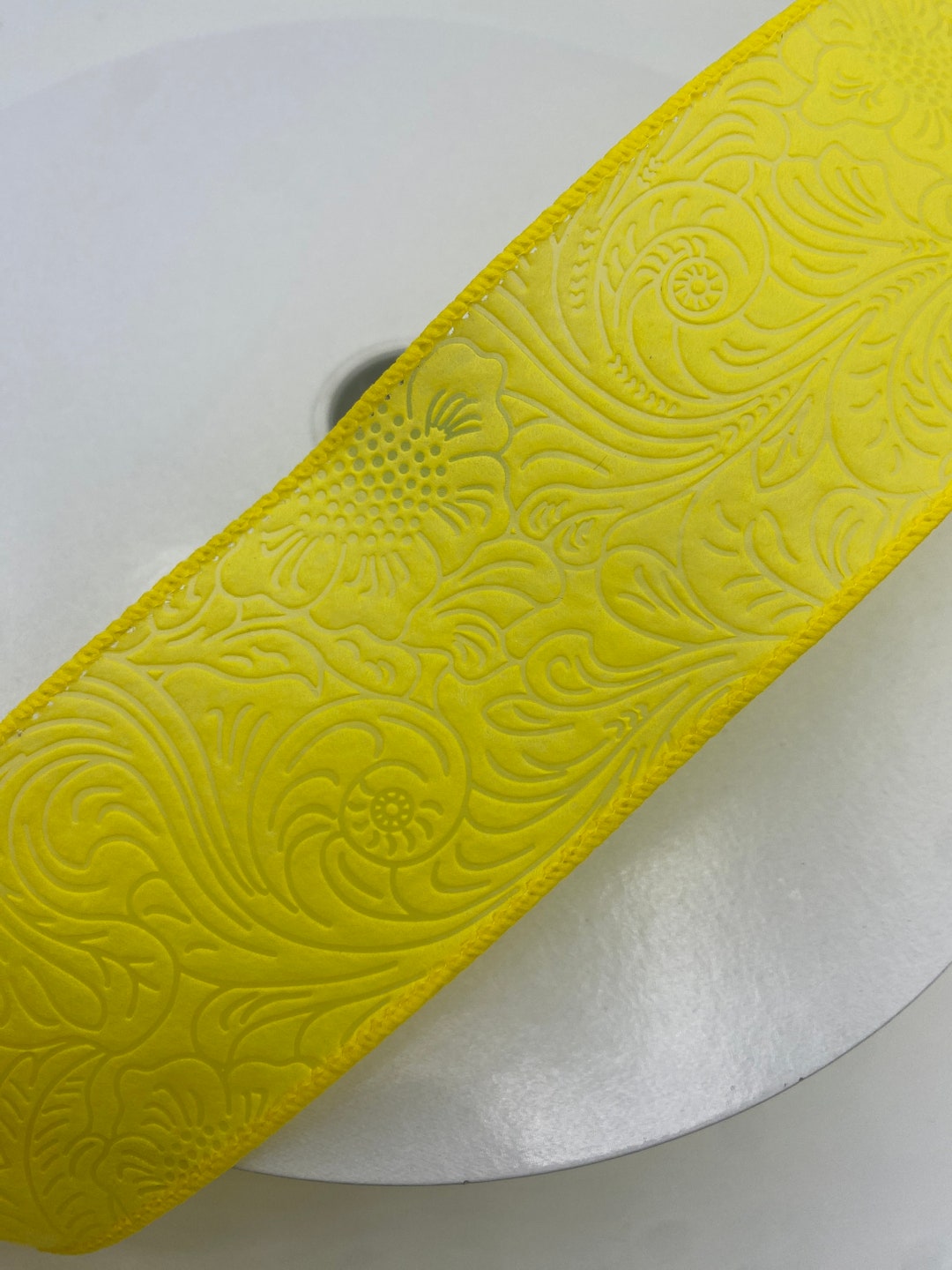2.5X 50yd Daffodil Flower Embossed Wired Ribbon RJ33740-22 - Etsy