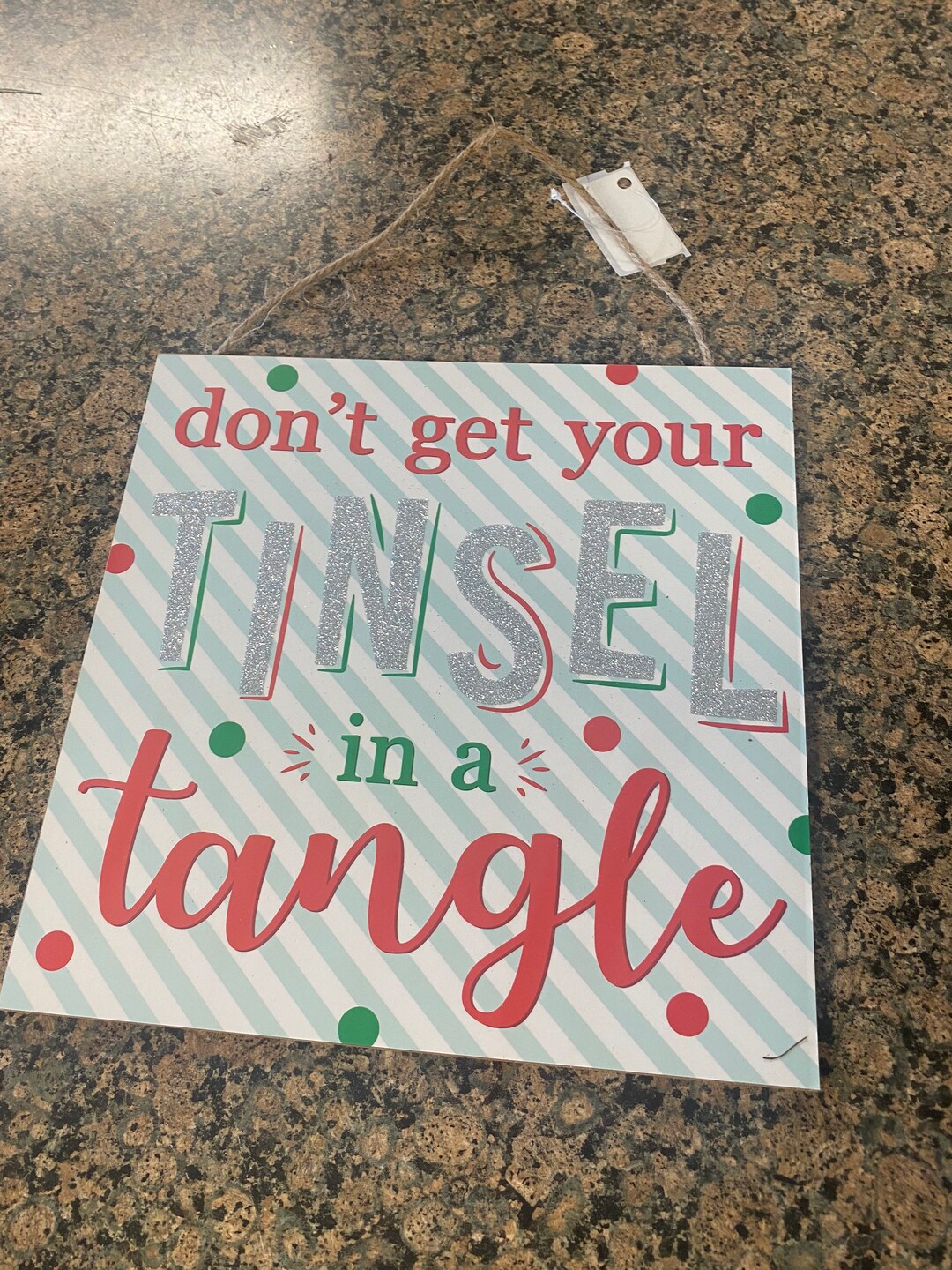 Don’t Get Your Tinsel in A Tangle Sign, Christmas Sign, Mdf/paper Sign ...