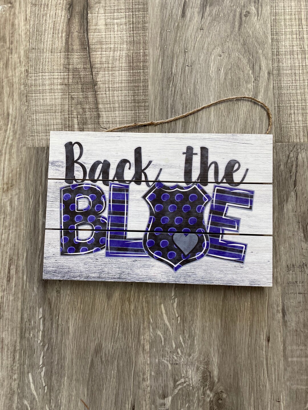 Back the Blue Sign, Blue Sign, Police Sign, Cop Sign, Wreath Sign - Etsy