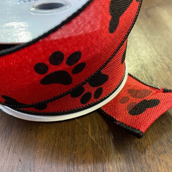 Paw Print Ribbon - Etsy