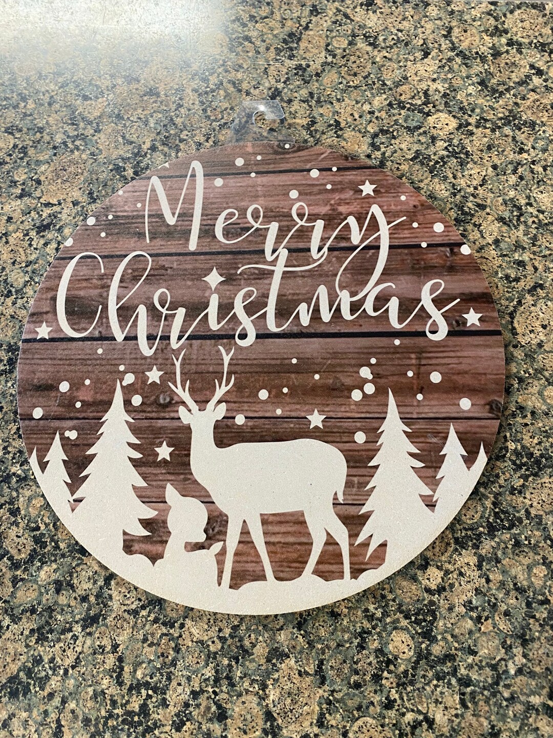 Reindeer Merry Christmas Sign, Christmas Sign, Mdf/paper Sign, Wreath ...