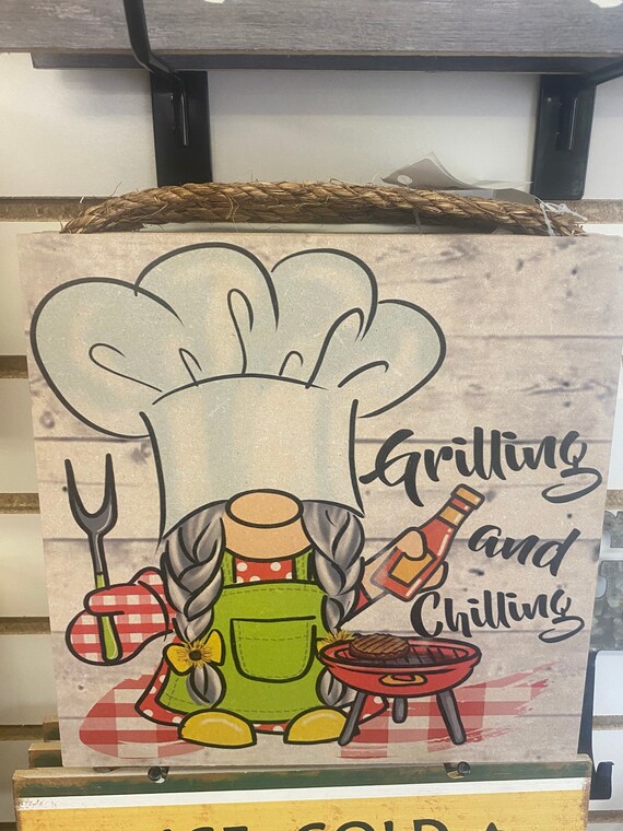 Grilling and Chilling Sign Bbq Sign Chilling Mdf/paper Sign - Etsy