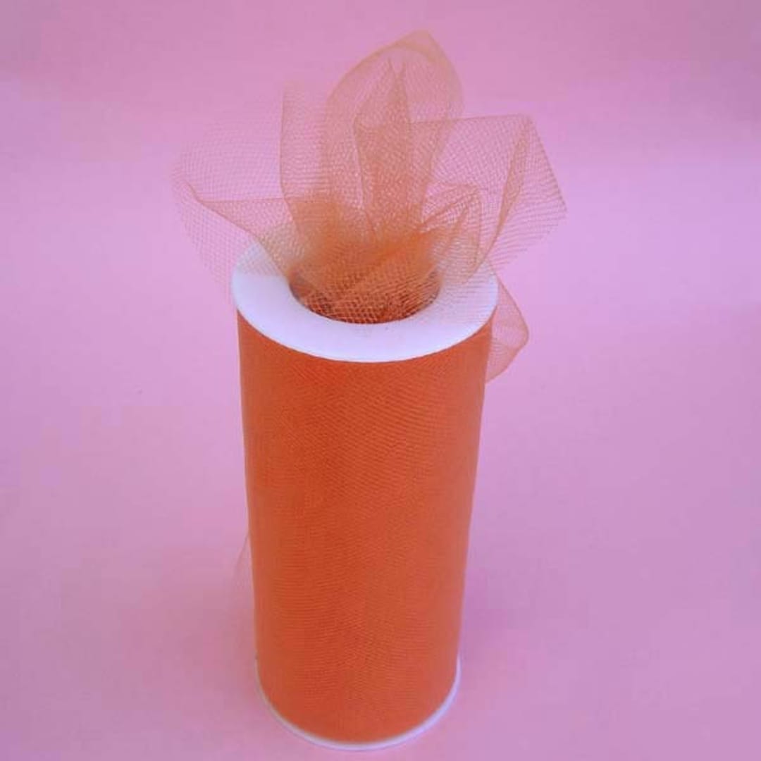 6" Orange - Tulle Fabric-25yds/spool - Etsy