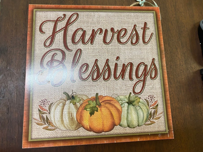 Harvest Blessing Sign Fall Sign Pumpkin Sign Harvest Sign - Etsy
