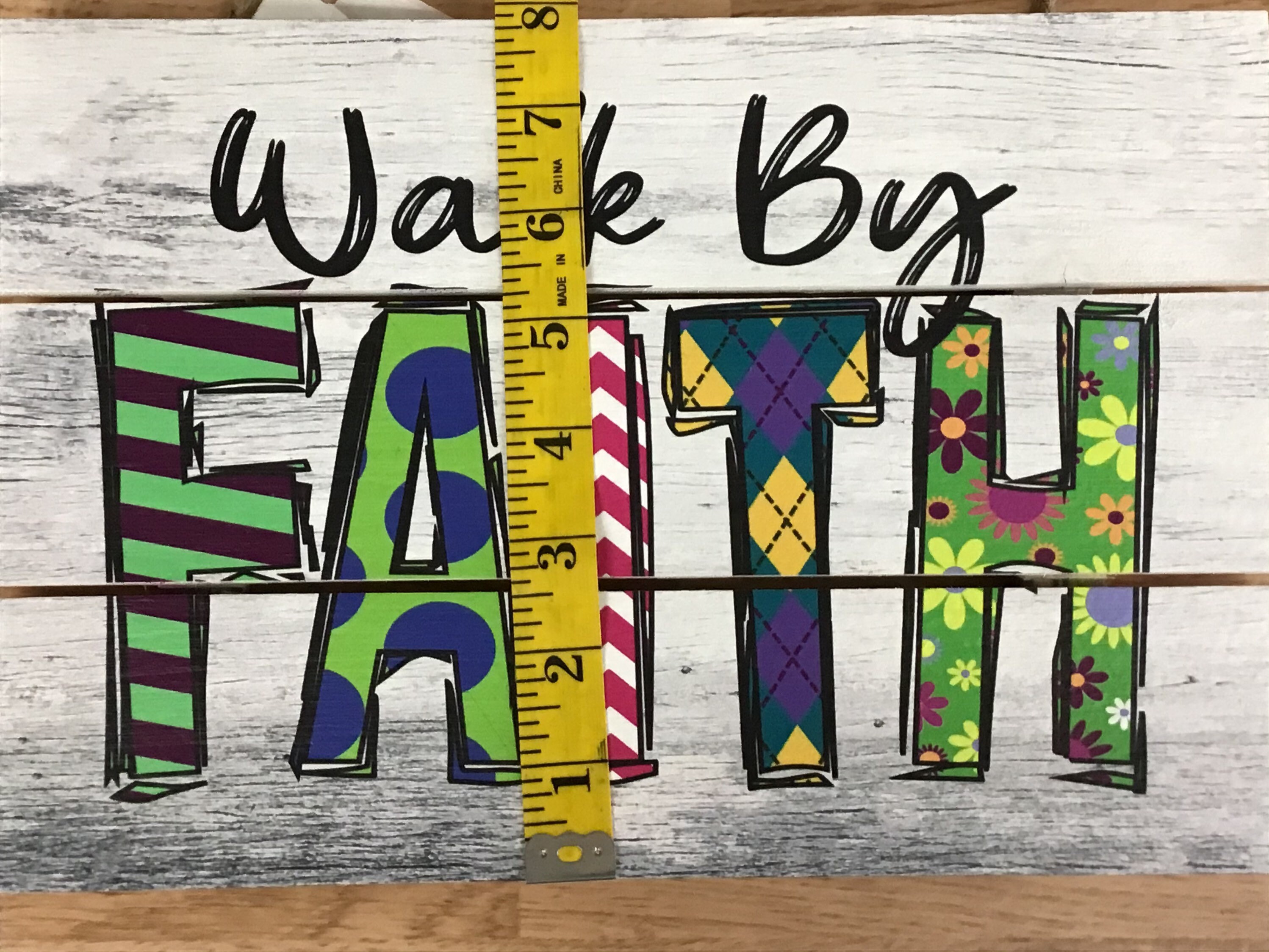 Walk by Faith Sign Farmhouse Sign Faith Sign Wreath Sign - Etsy