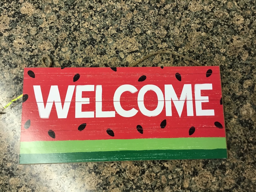 Watermelon Welcome Sign - Mdf/paper - AP8370 - Etsy