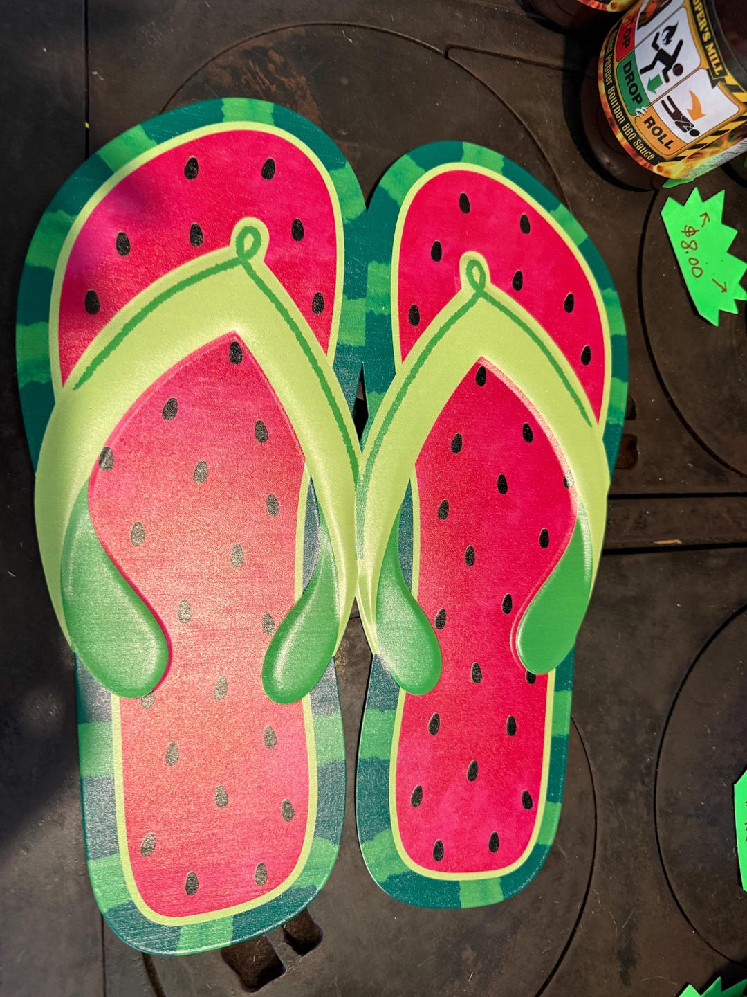 12.75"hx10"l Metal Flip Flops Sign - Watermelon - MD1095 - Etsy