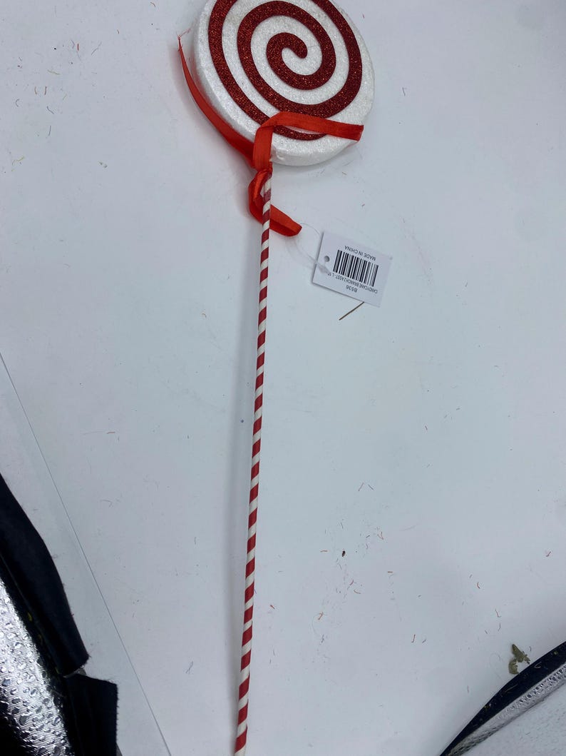 17" Candy Cane Lollipop - Red/white Swirl - B536 - Etsy