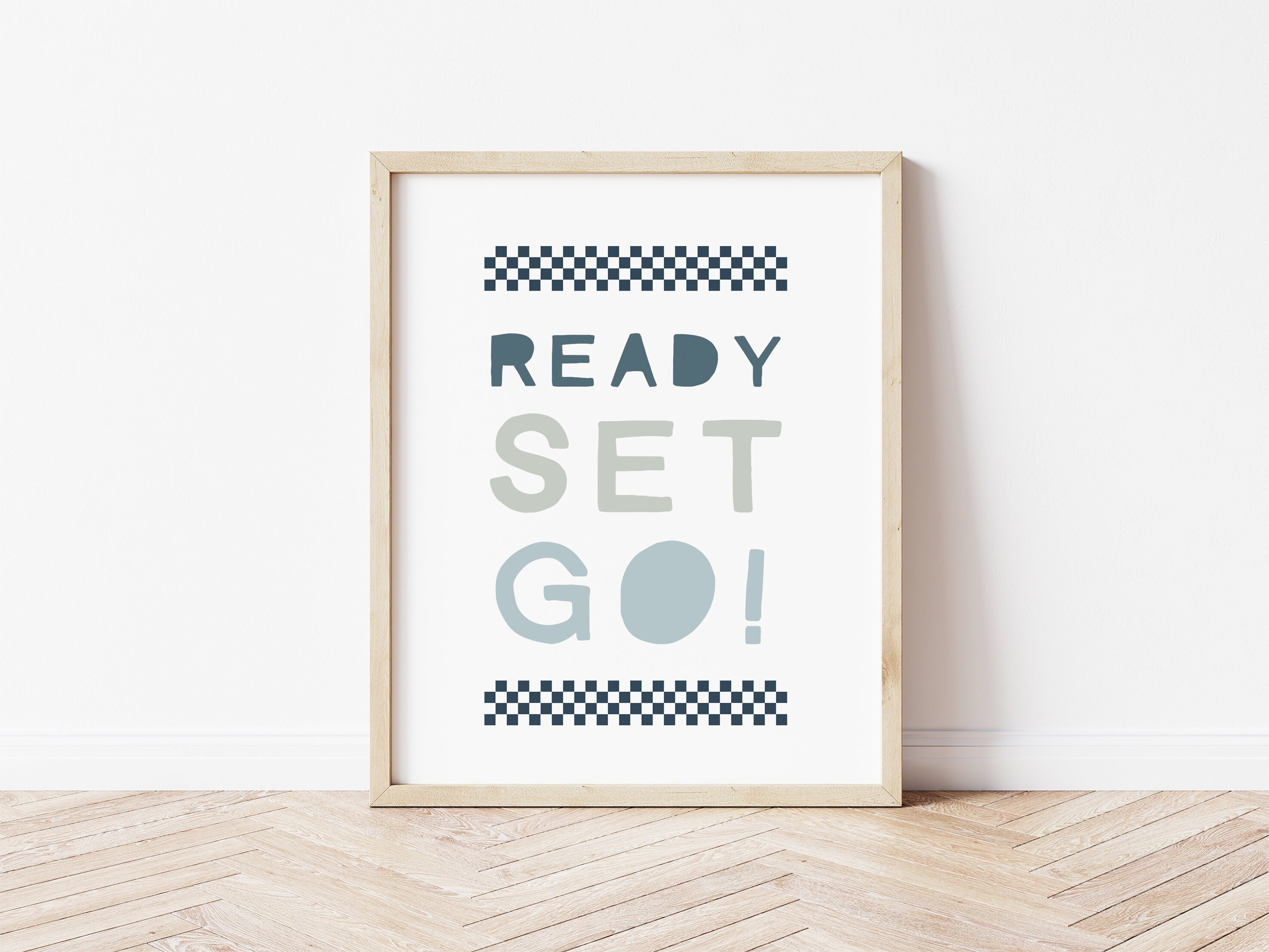 READY SET GO Car Nursery Prints Kids Vehicle Wall Art - Etsy