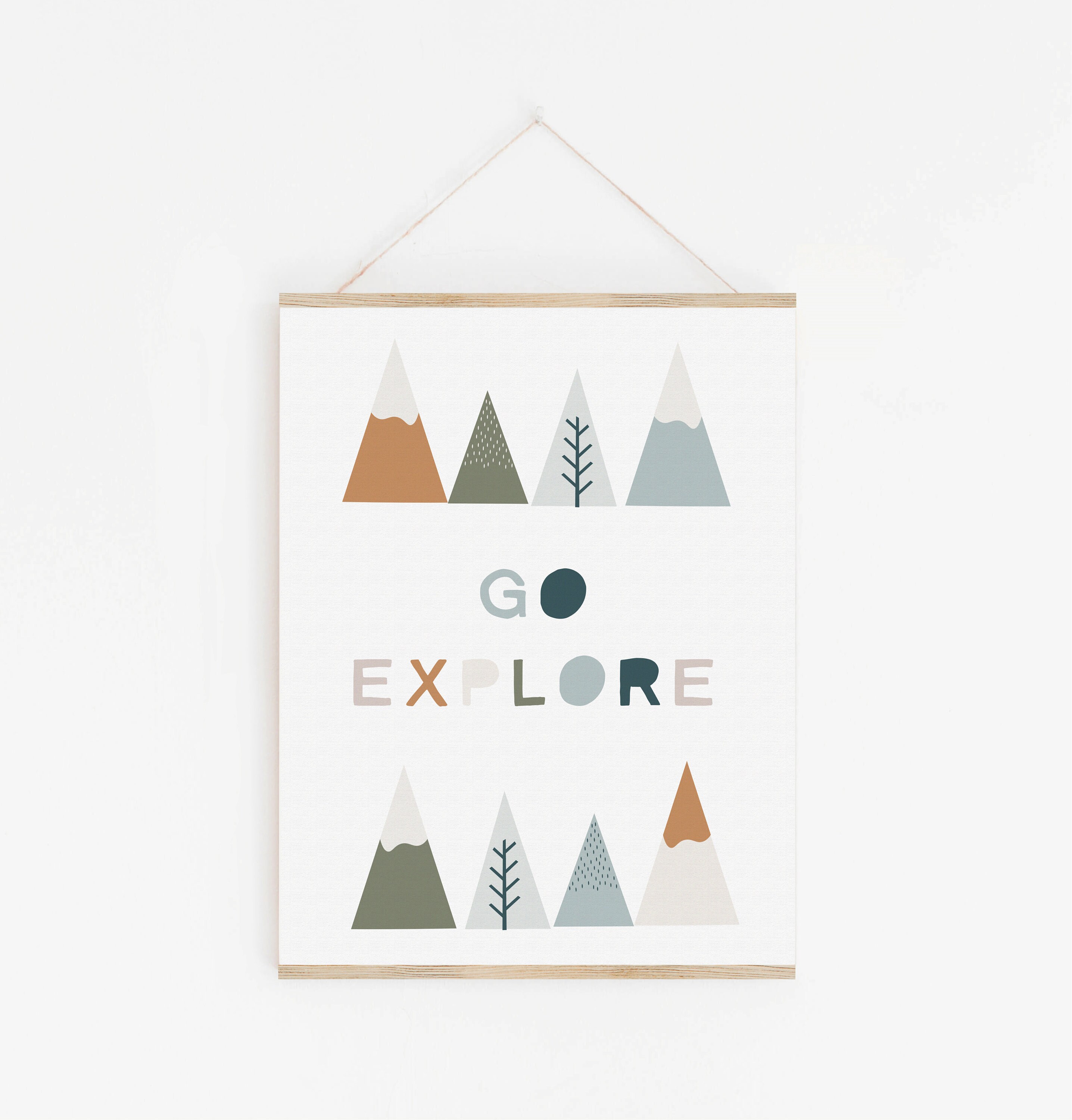 Kids 'go Explore' Adventure Wall Art, Nursery Art, Kids Room Wall Decor ...