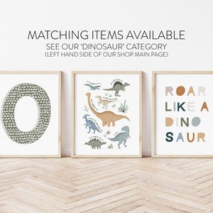 ROAR Dinosaur Nursery Wall Art, Kids Pre-historic Print - Etsy