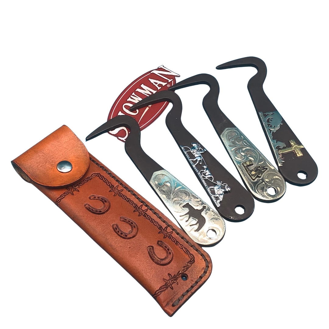 Hoof Pick and Leather Hoof Pick Holder for Saddle Billet Strap With ...