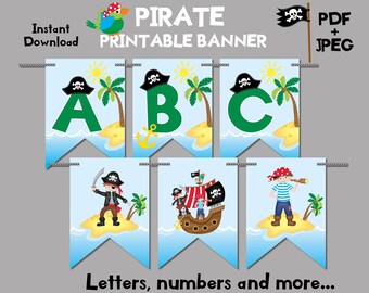 Pirate alphabet | Etsy