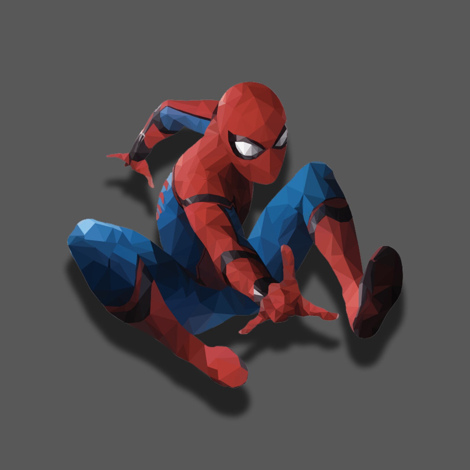Custom Spiderman Low-poly Digital Art (framed) DIGITAL COPY INCLUDED - Etsy