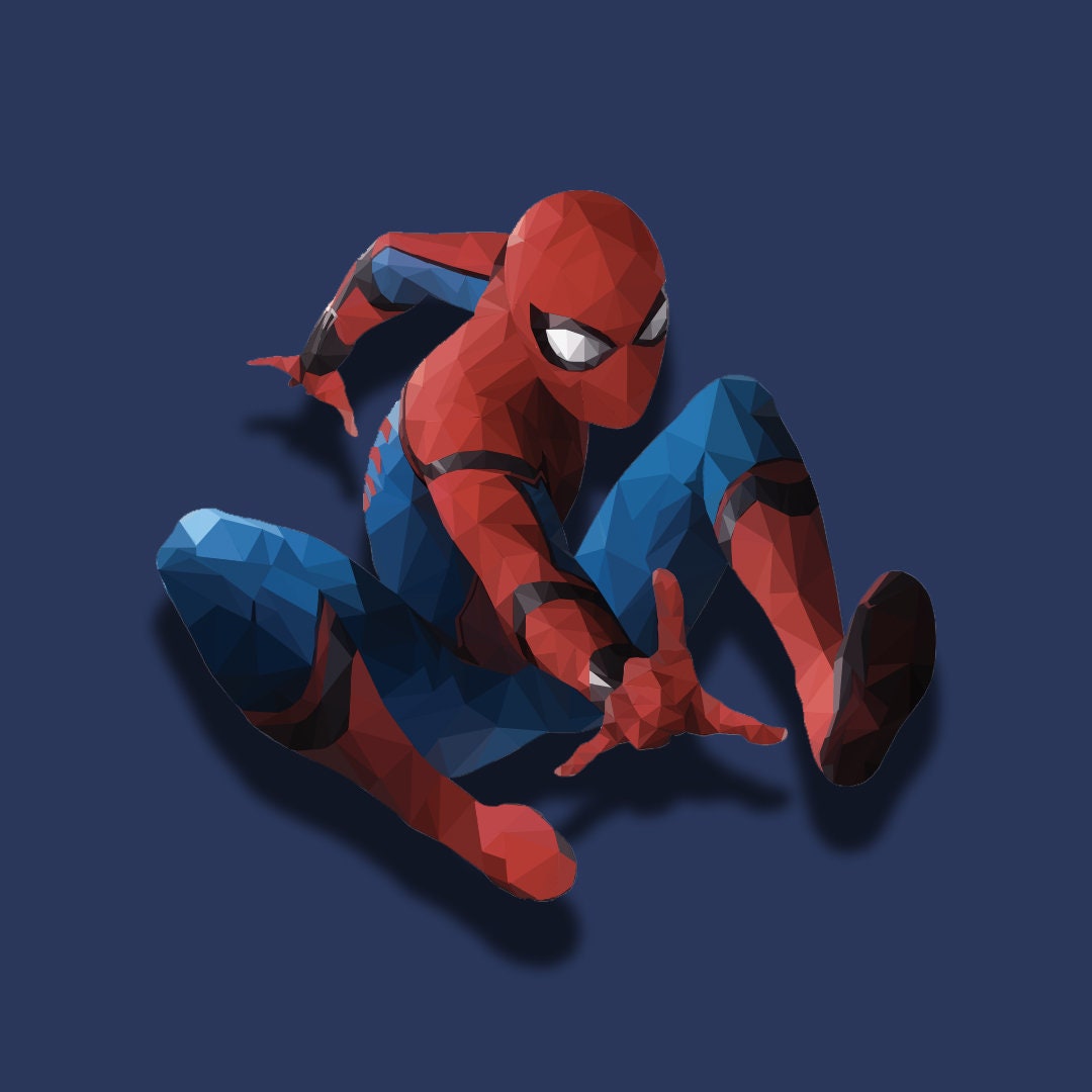 Custom Spiderman Low-poly Digital Art (framed) DIGITAL COPY INCLUDED - Etsy
