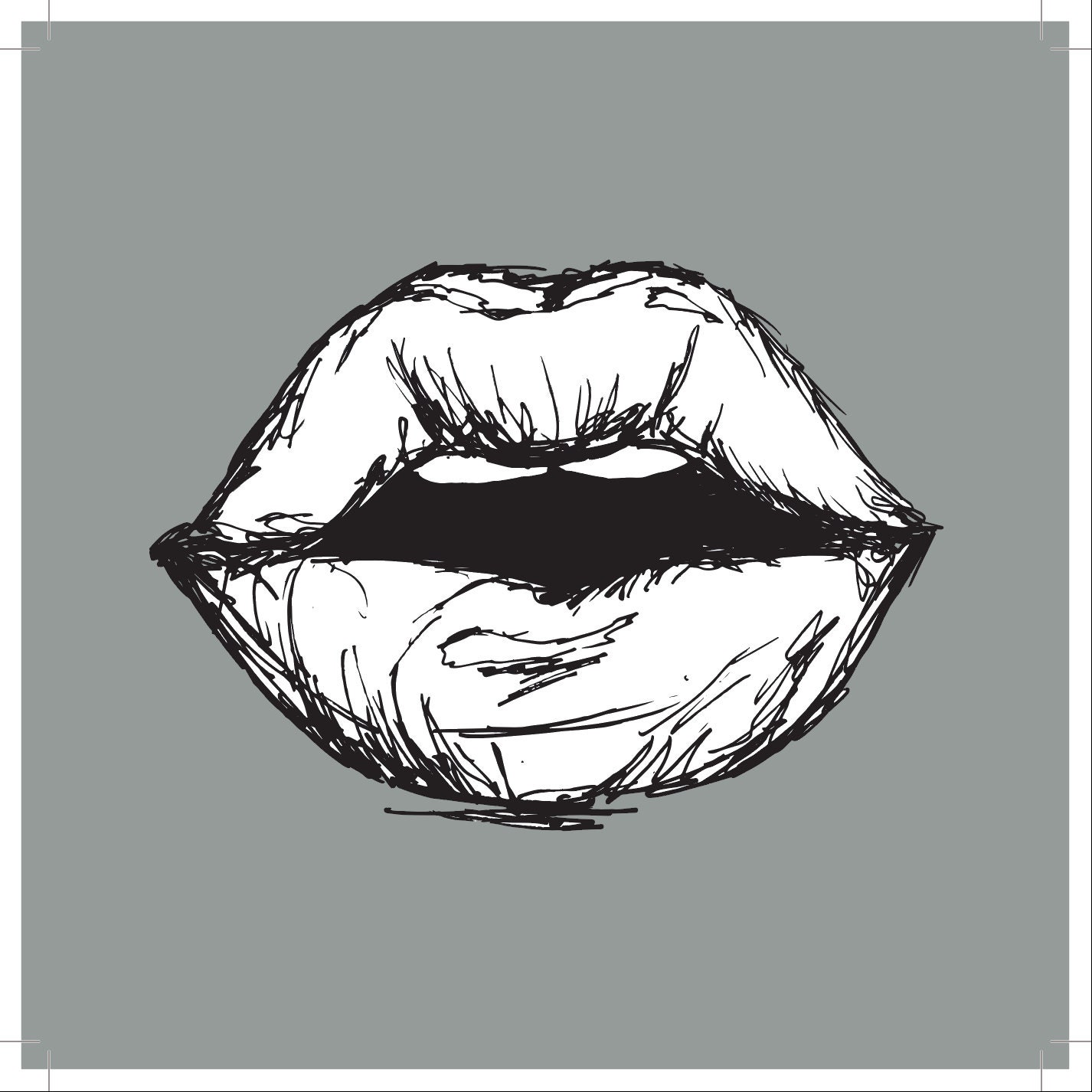Modern Hand Drawn Lips, PDF Instant Download - High Resolution - Etsy