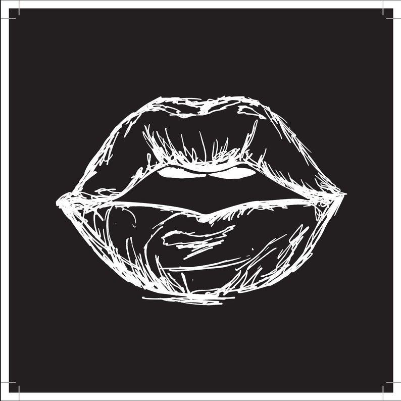 Modern Hand Drawn Lips, PDF Instant Download - High Resolution - Etsy