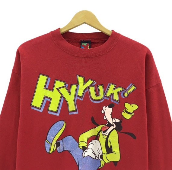 Rare! Vintage Disney Goofy Big Logo Print Spell Out C… - Gem