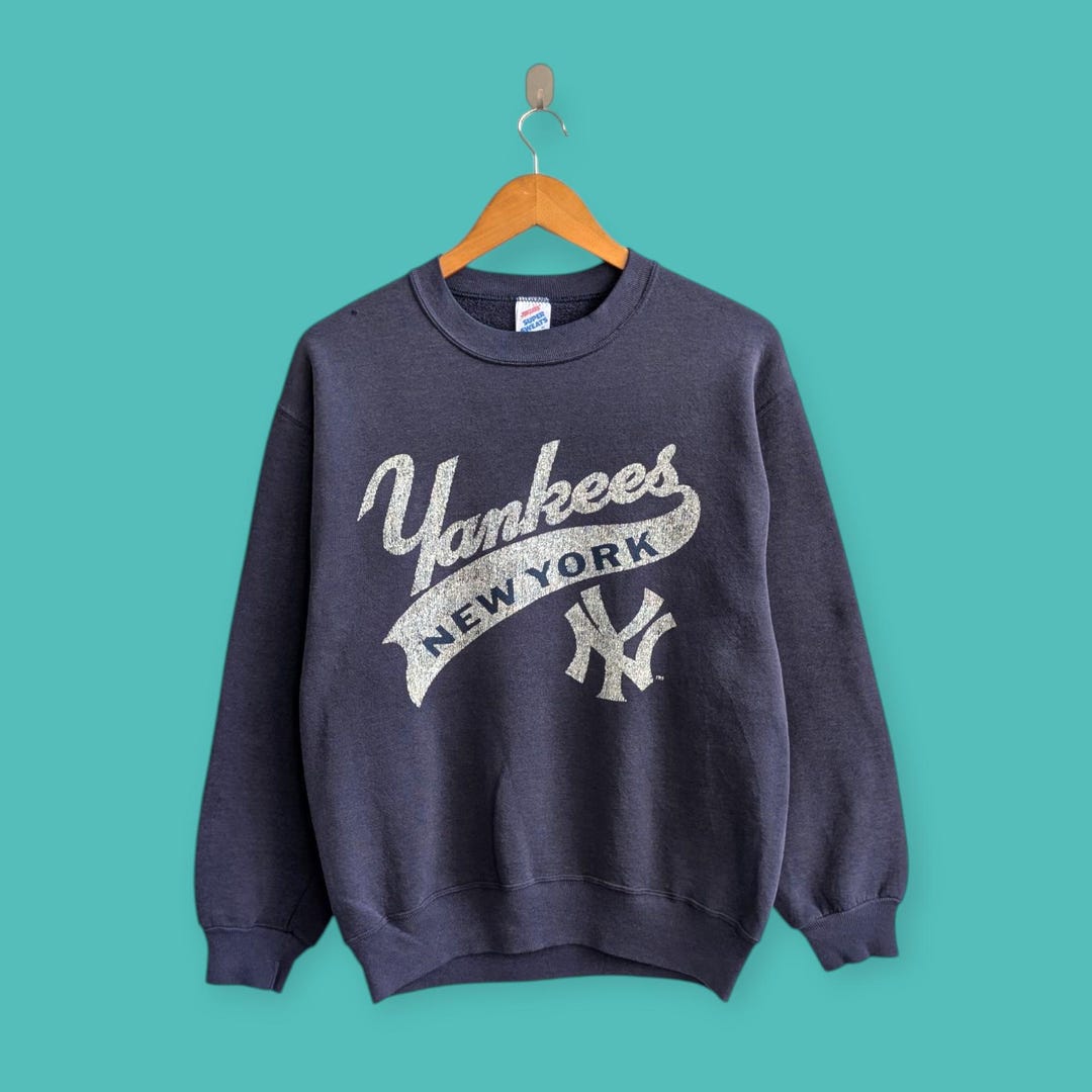 Vintage 90s Sun Faded New York Yankees Sweatshirt New York Yankees ...