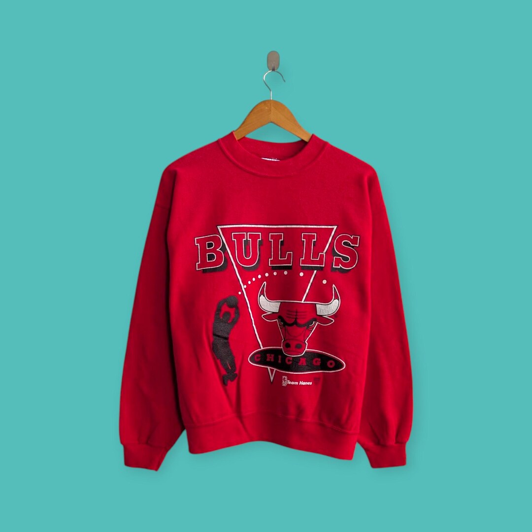 Vintage 90s Distressed Chicago Bulls Sweatshirt Chicago Bulls Crewneck ...
