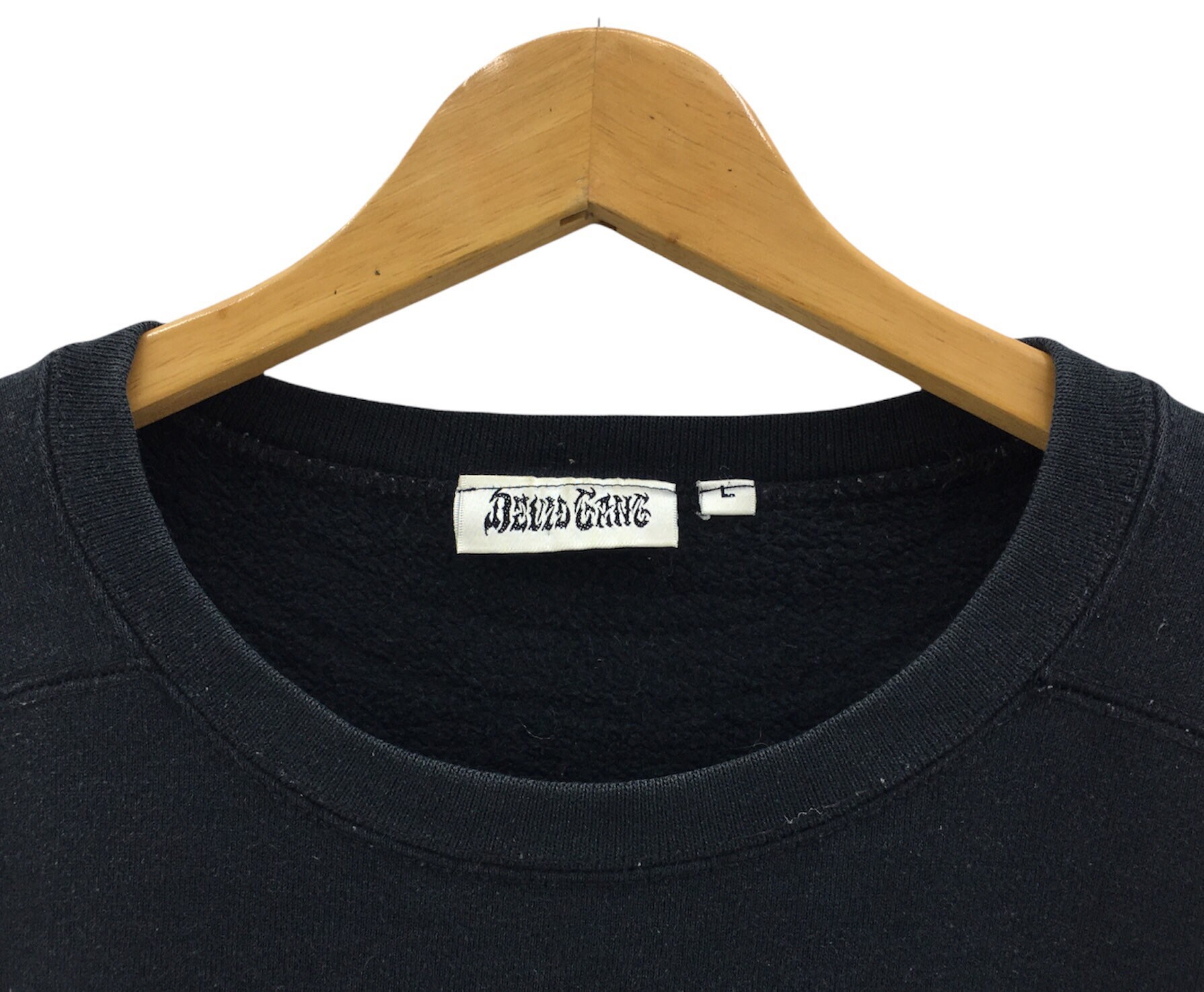 Rare Devil Gang Big Print Logo Spell Out Crewneck Black Color - Etsy
