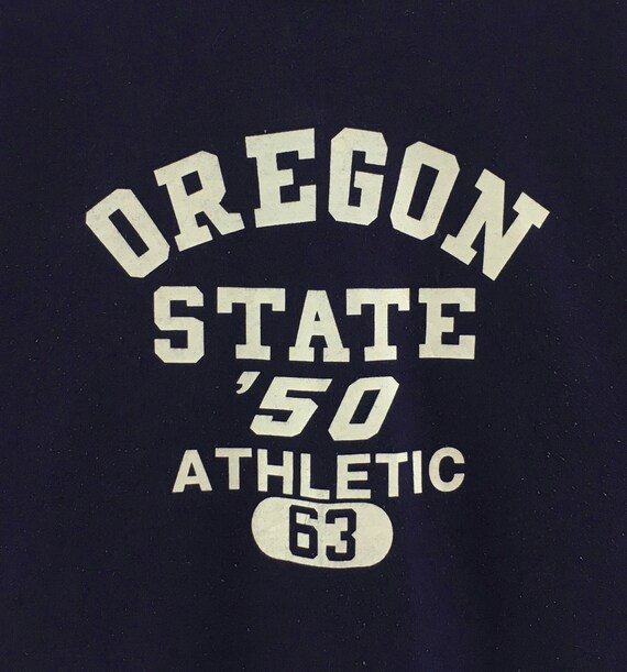 Rare! Champion Oregon State Big Logo Spell Out Print … - Gem