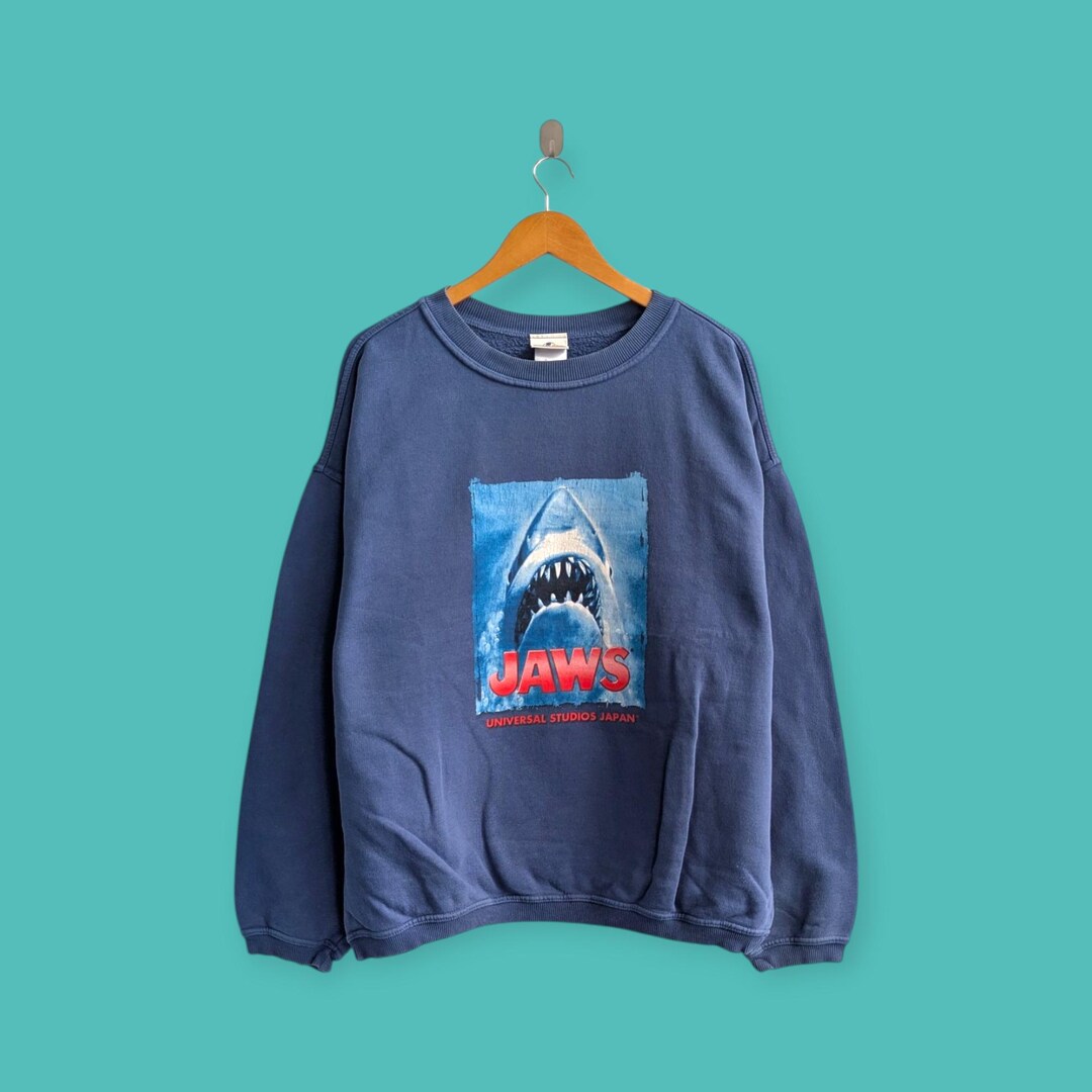 Vintage 90s Jaws Big Image Sweatshirt Universal Studios Crewneck Jaws ...