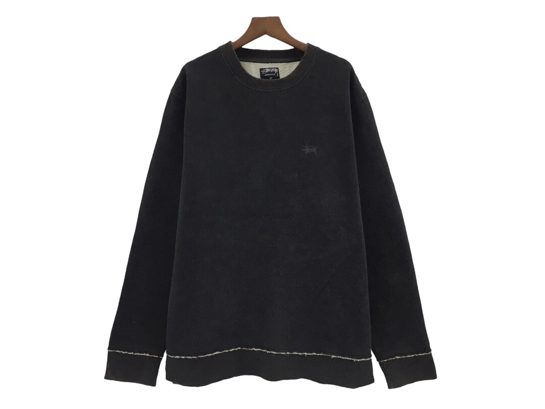 Rare Vintage Stussy Small Logo Spell Out Embroidery Crewneck Sweatshirt ...