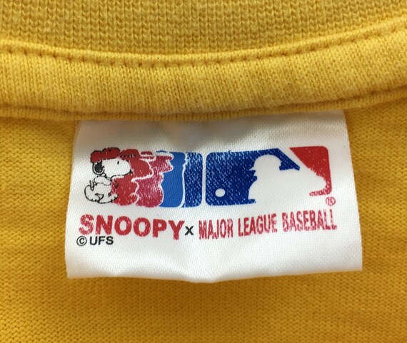 Rare! Snoopy Peanuts x Yankees Big Logo Print Crewnec… - Gem