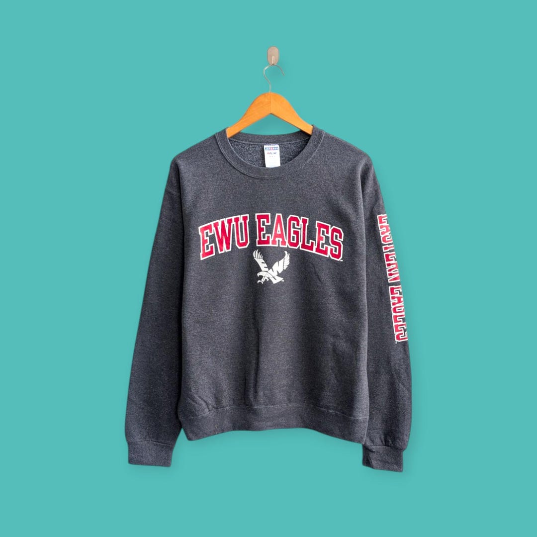 Vintage Eastern Washington University Sweatshirt Ewu Eagles Crewneck ...