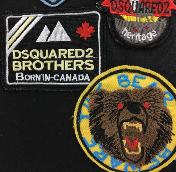 Rare! DSQUARED2 Patches Logo Embroidery Crewneck Blac… - Gem