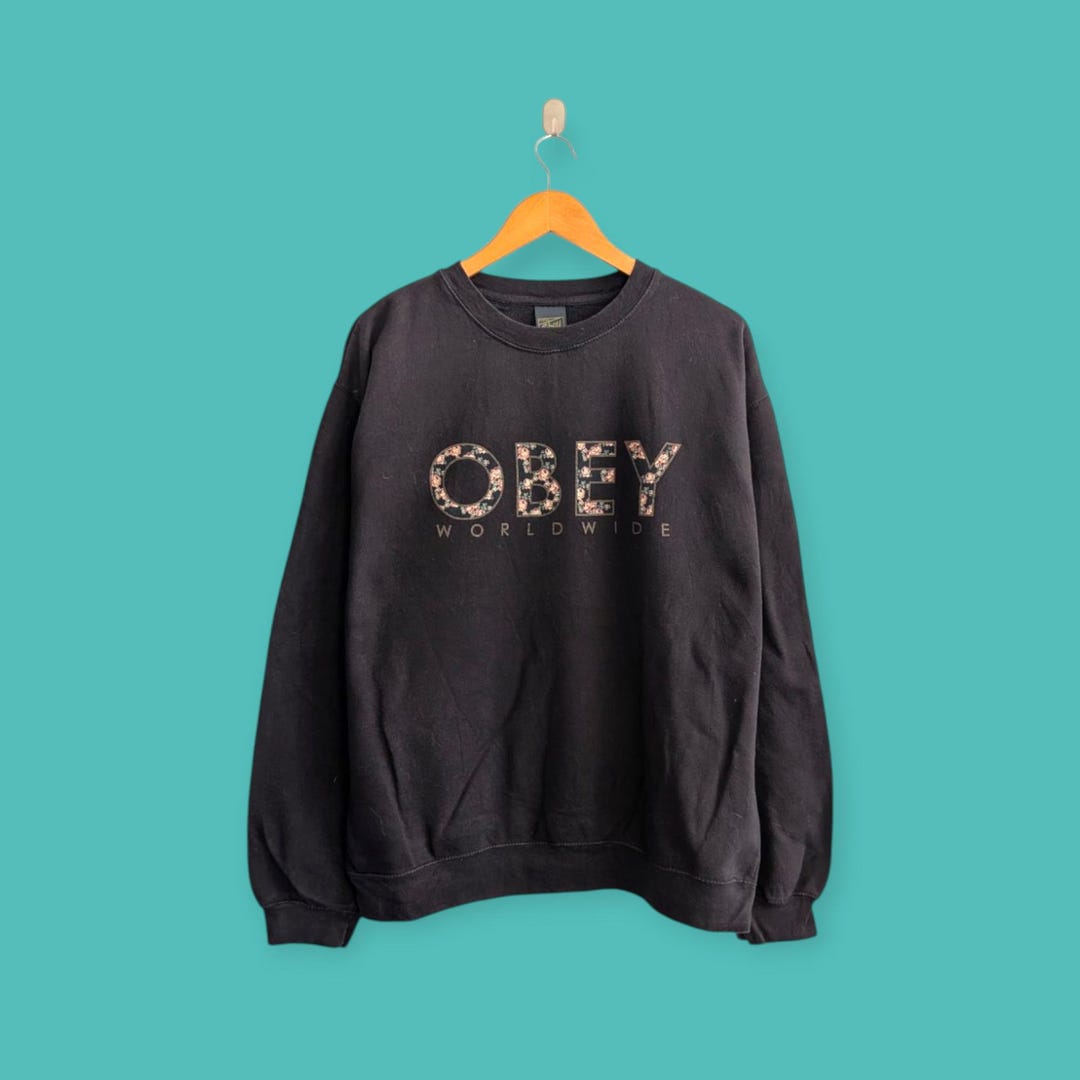 Vintage Obey Worldwide Spell Out Sweatshirt Obey Worldwide Crewneck ...
