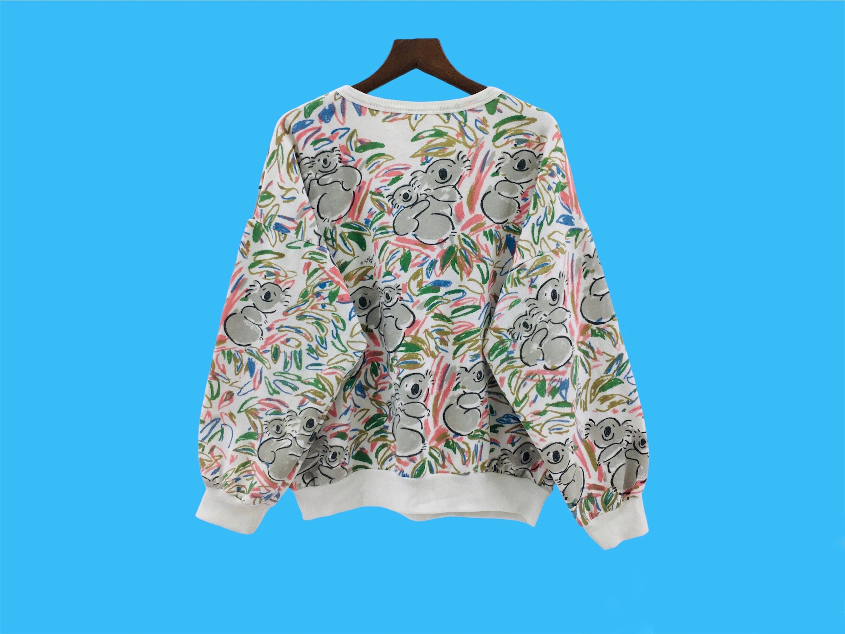 Rare Vintage Ken Done Koala Full Print Crewneck Multicolor Sweatshirt ...