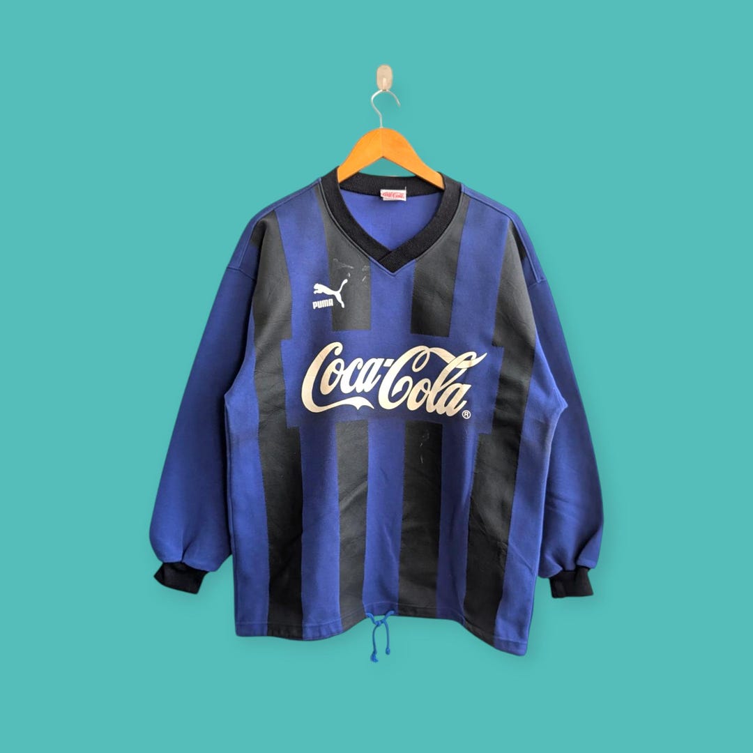 Vintage 90s Coca Cola Stripe Stripes Sweatshirt Coca Cola Crewneck Coca ...