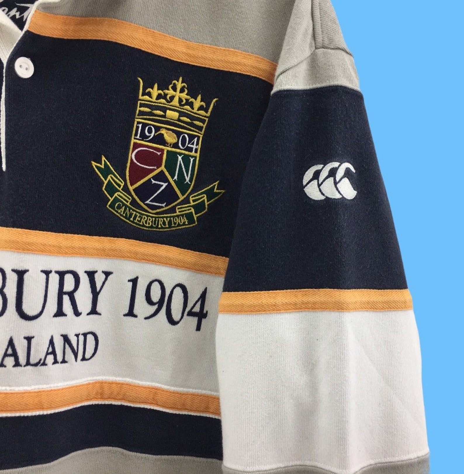 Very Rare Vintage Canterbury New Zealand Big Logo Embroidery Color ...