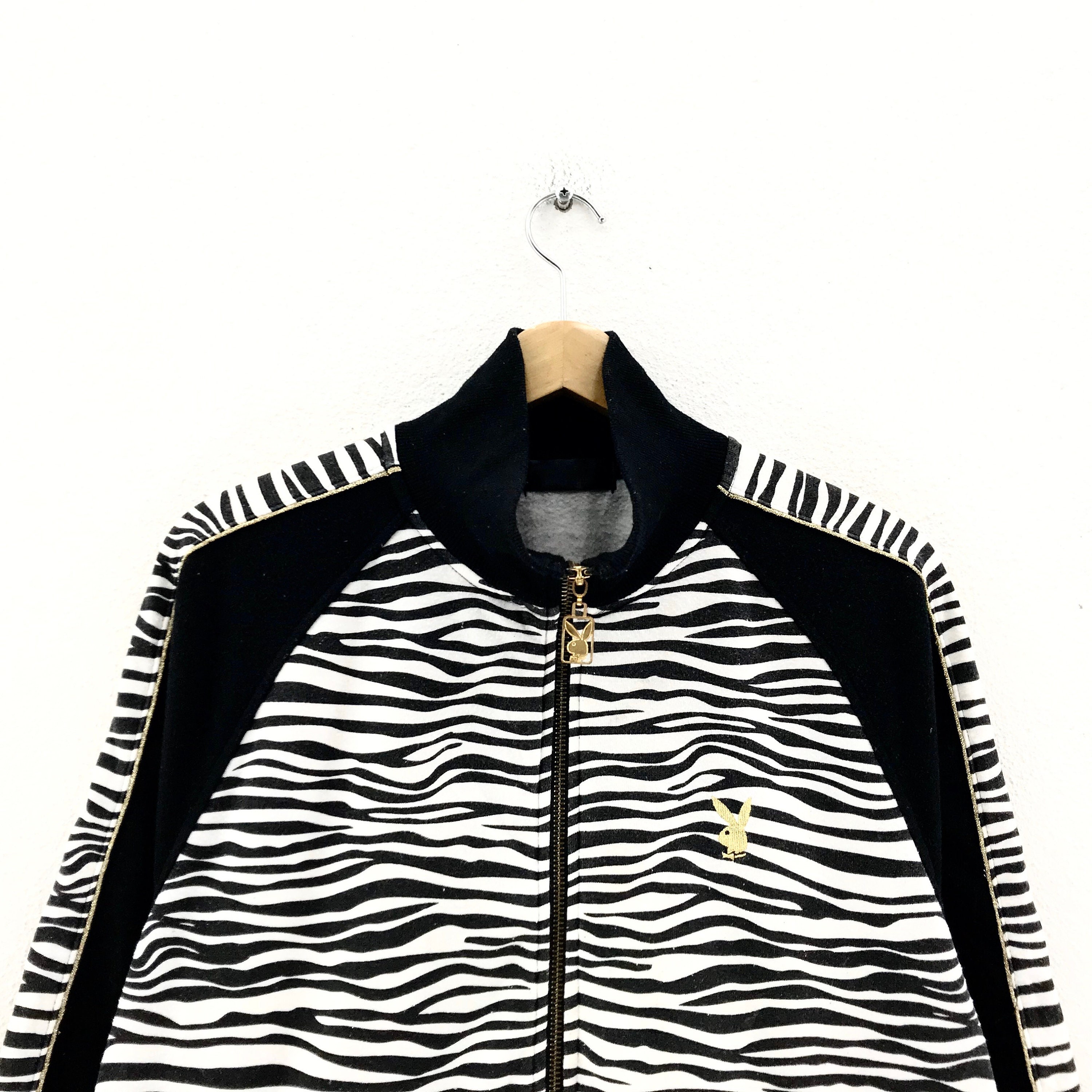 Rare Vintage Playboy Thunder Zebra Style Big Logo Full Zip - Etsy